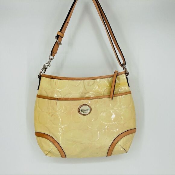 Coach | Bags | Vintagecoach F 2022 Peyton Embossed Patent Leather Hobo ...